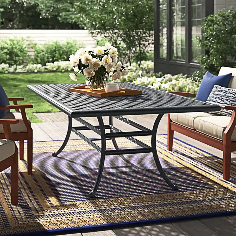 Williston Forge Patio Rectangle Dining Table | Wayfair
